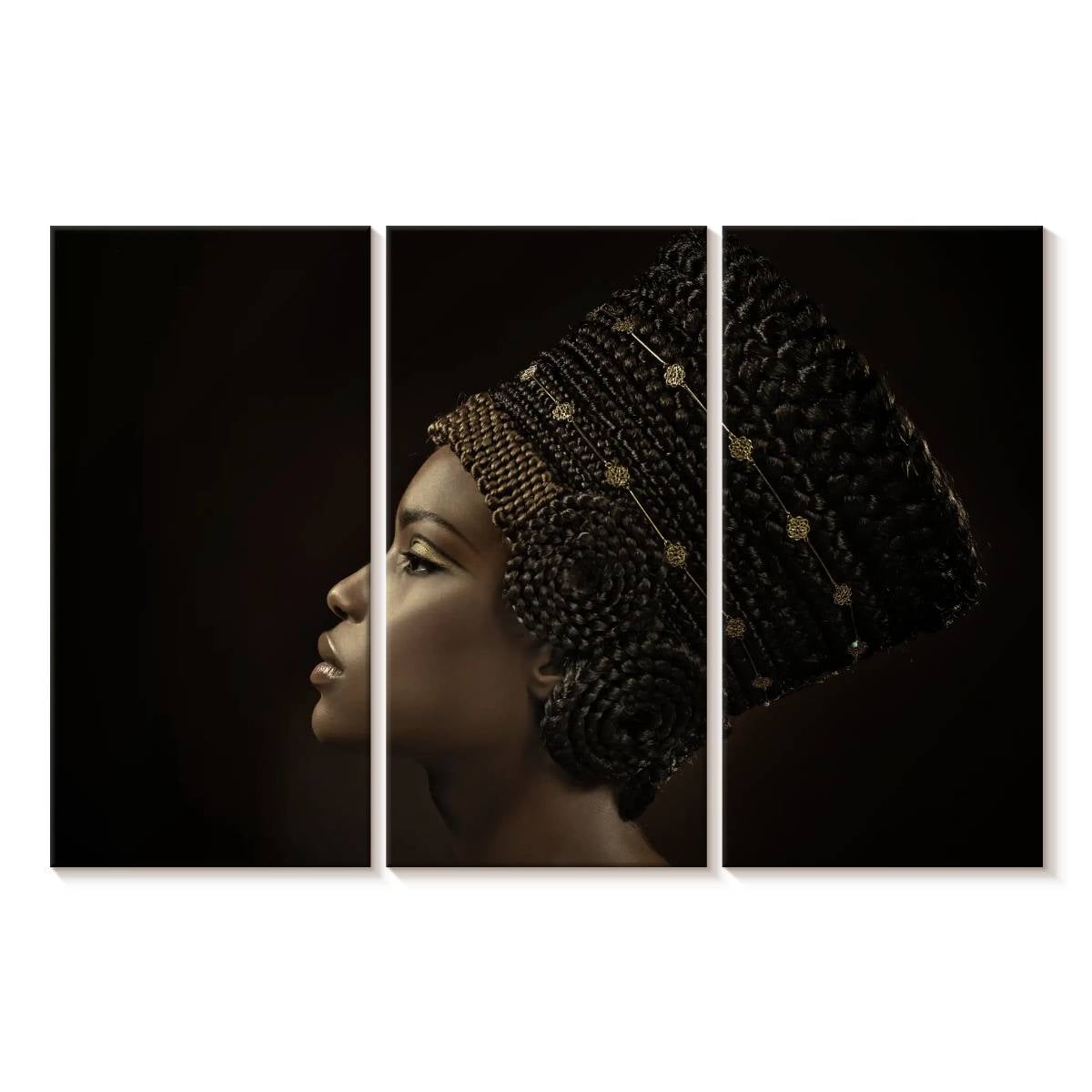 Elephant Stock Nefertiti African Woman Wall Art - Horizontal Multi ...