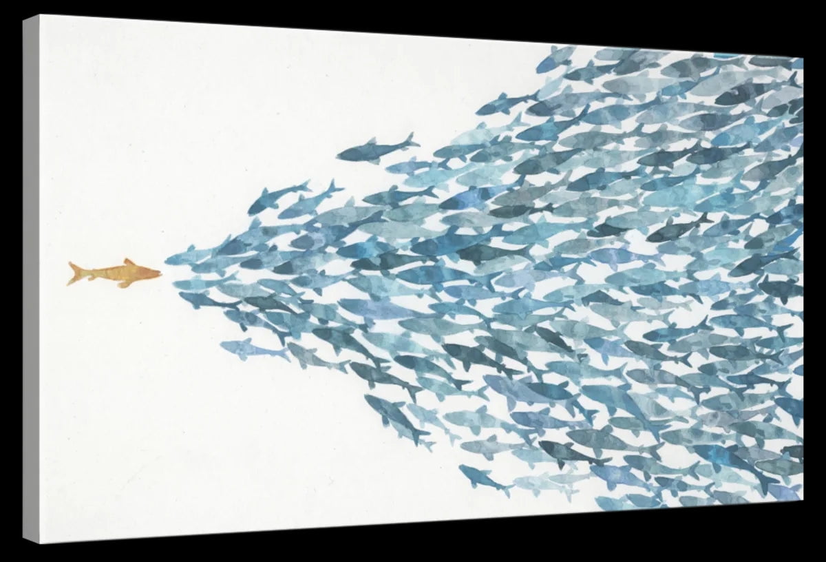 Elephant Stock A New Direction Wall Art - Horizontal Canvas Wall Art ...