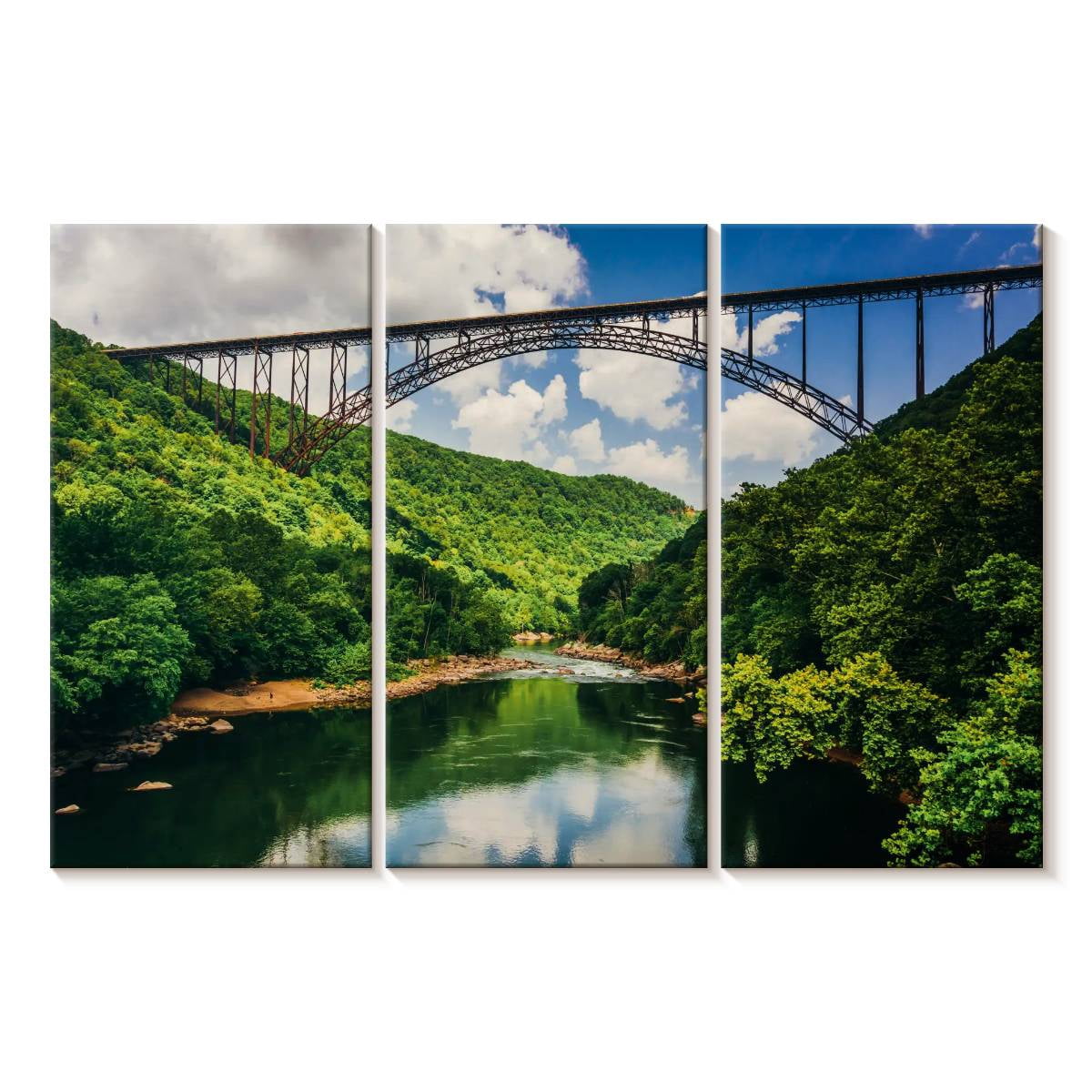 Elephant Stock New River Gorge Bridge Wall Art - Horizontal Multi Panel ...
