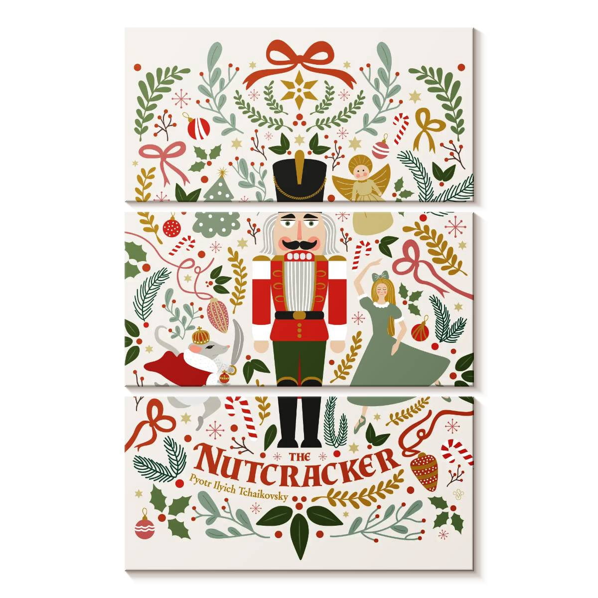 Elephant Stock Nutcracker Christmas Wall Art - Vertical Multi Panel ...