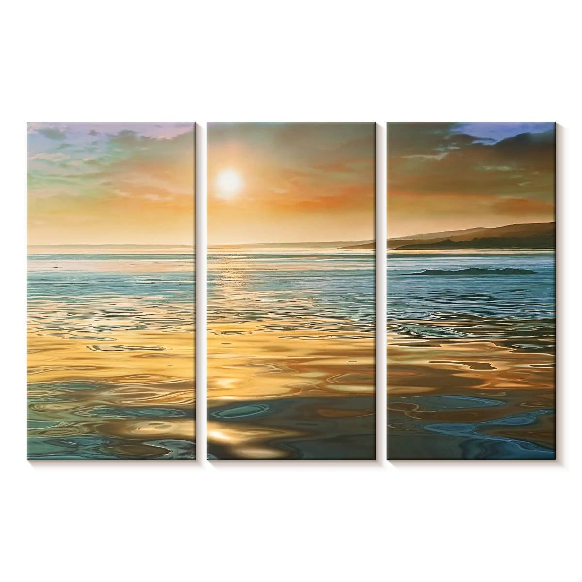 Elephant Stock Ocean Evening Calm Wall Art - Horizontal Multi Panel ...
