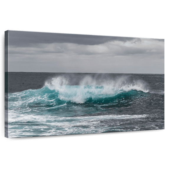 Elephant Stock Ocean Wave Pop Wall Art - Beach Canvas Canvas - 48" x 32 ...