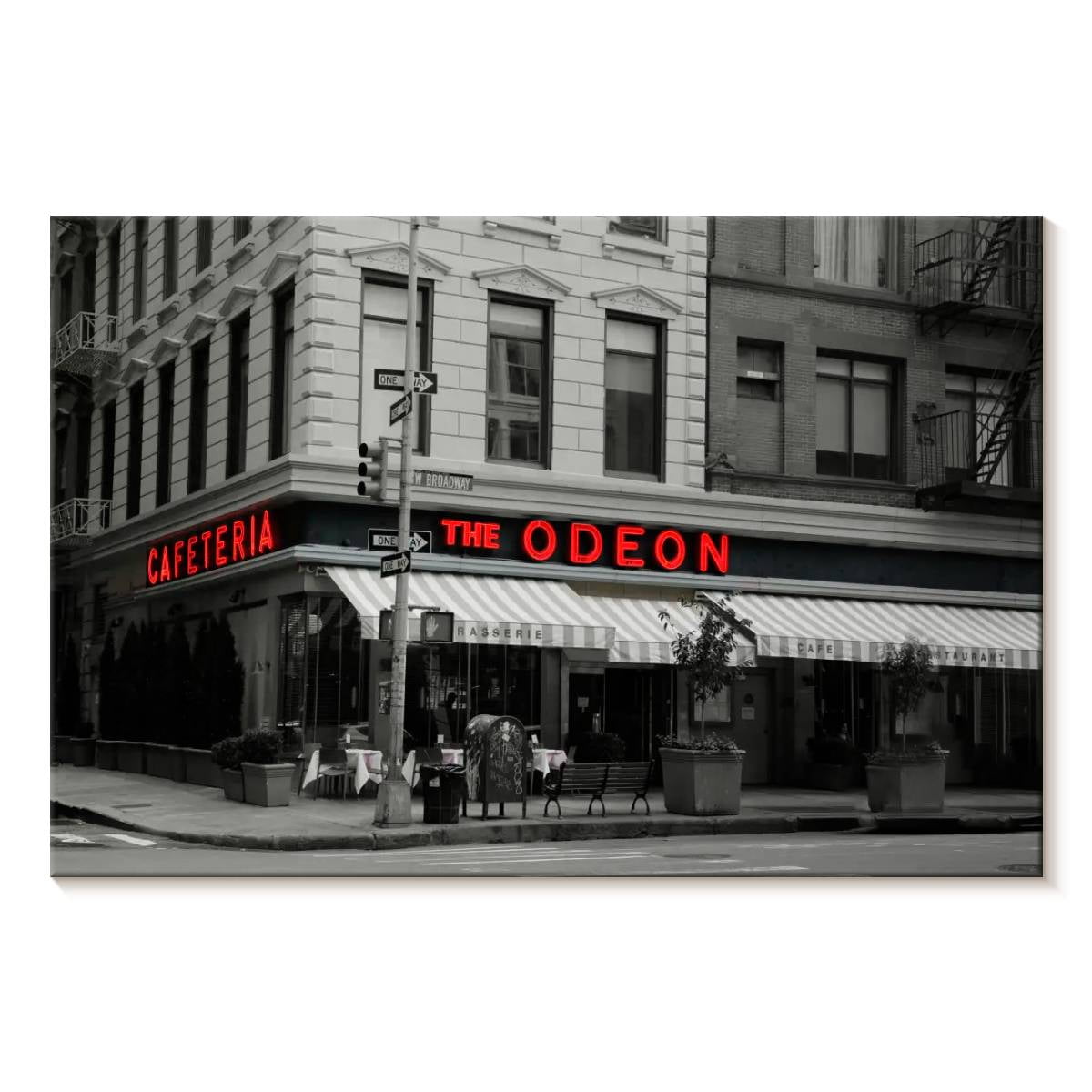 Elephant Stock Odeon Corner Bw Wall Art - Horizontal Canvas Wall Art ...