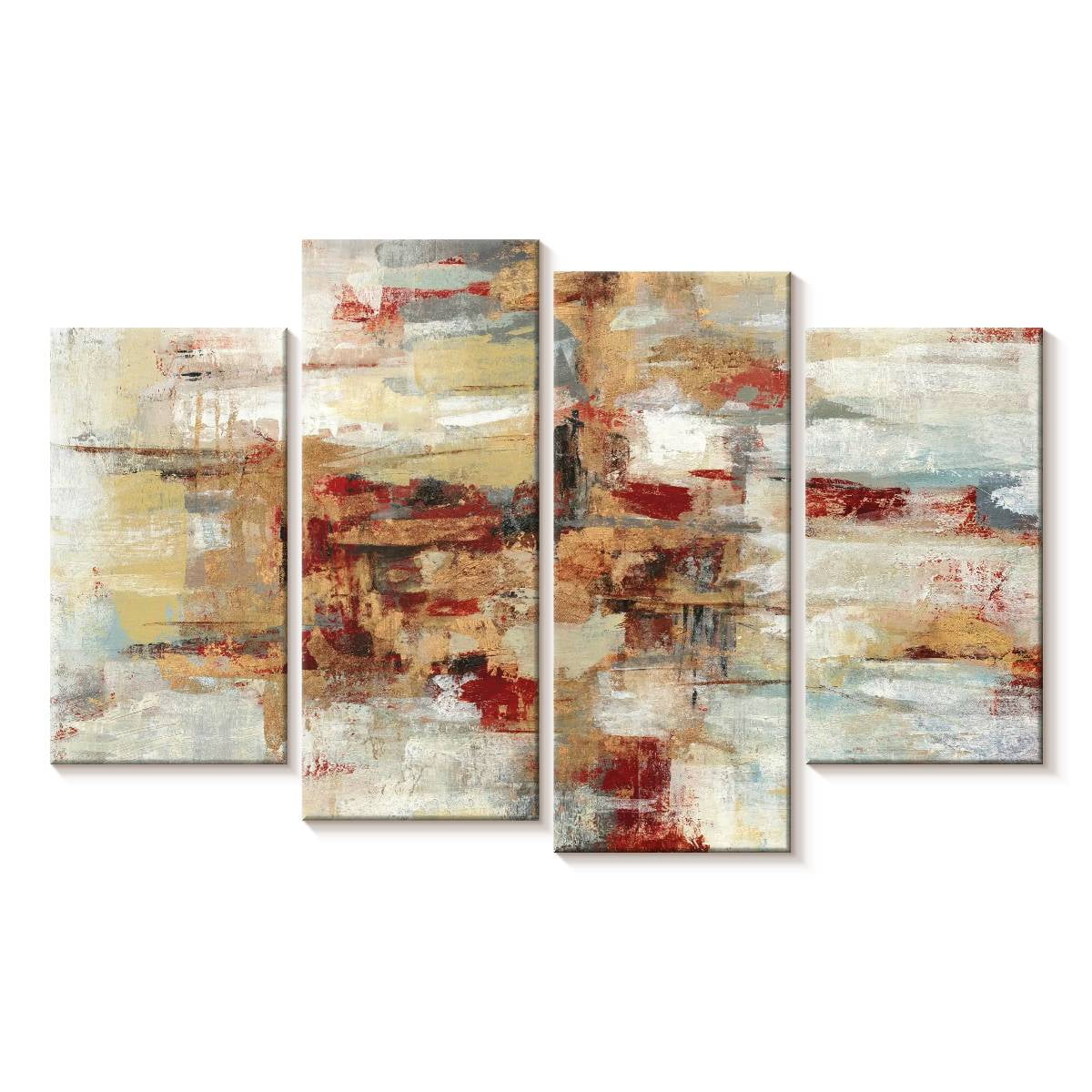 Elephant Stock Old Bridge Reminiscence Red Wall Art - Horizontal Multi ...