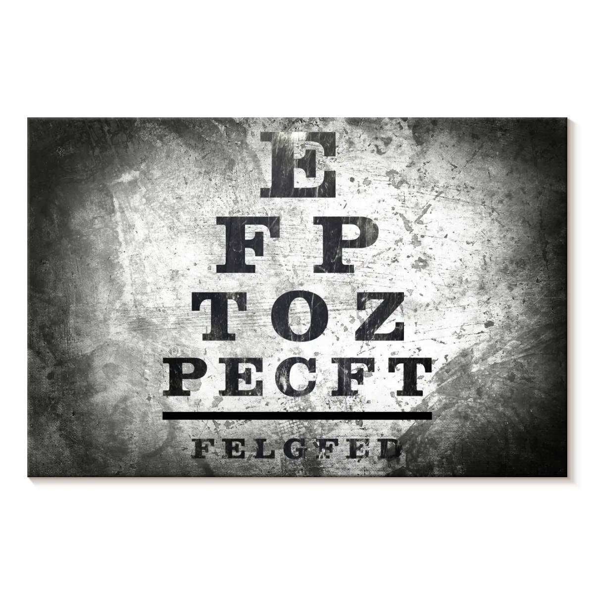 Elephant Stock Optometry Test Wall Art - Horizontal Canvas Wall Art ...