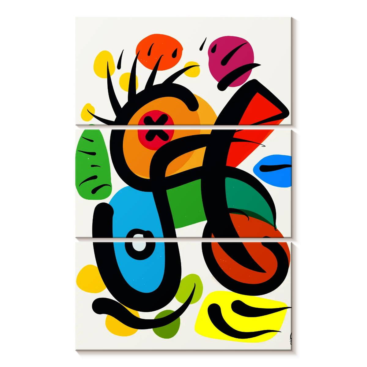 Elephant Stock Organic Abstract Shapes Wall Art - Vertical Multi Panel ...