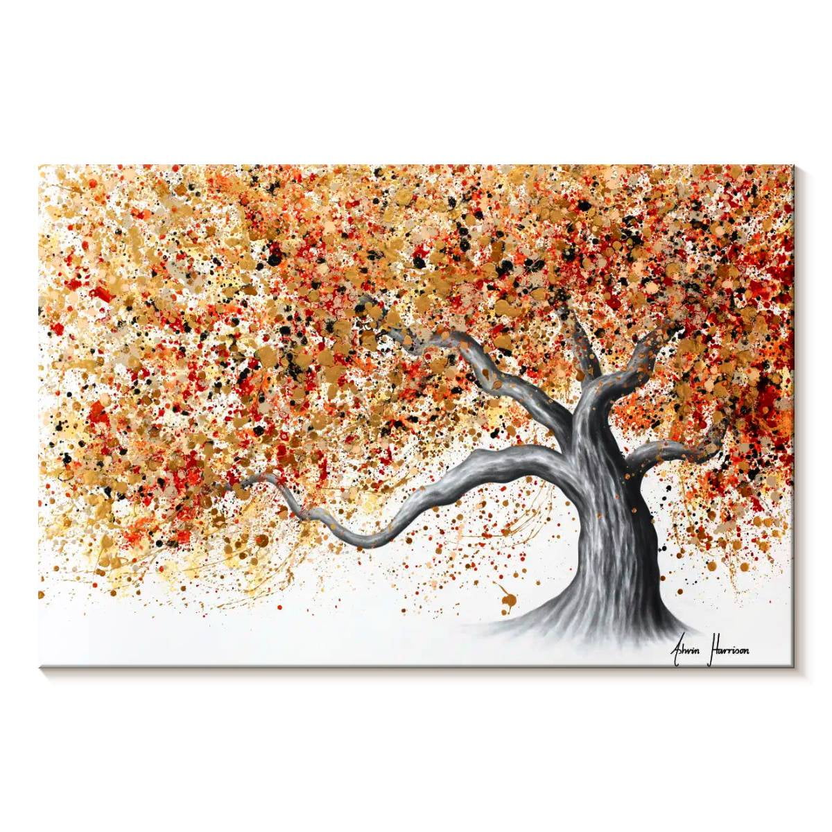 Elephant Stock Oriental Prosperity Tree Wall Art - Horizontal Canvas ...