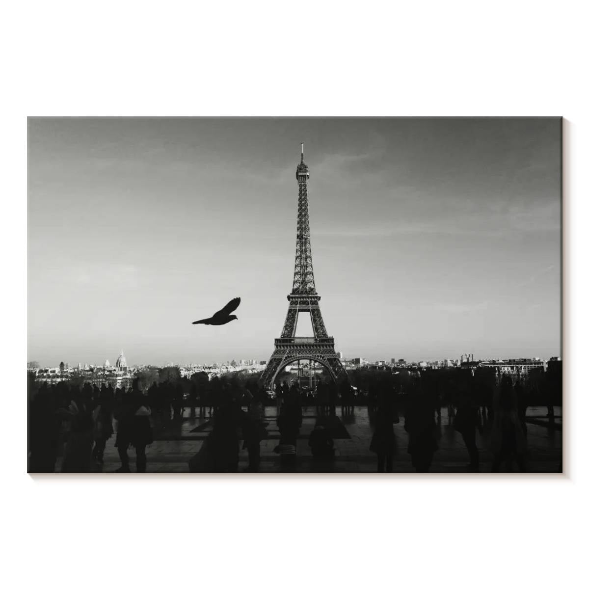Elephant Stock Overcast Eiffel Tower Wall Art - Horizontal Canvas Wall ...