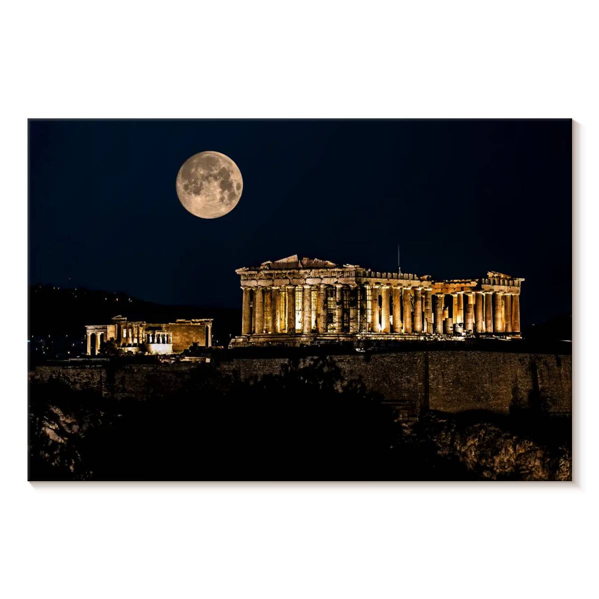 Elephant Stock Parthenon Wall Art - Horizontal Canvas Wall Art - Living ...