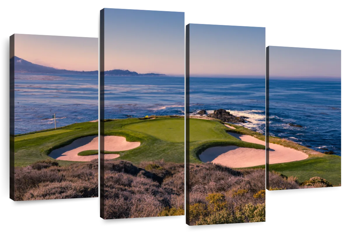 Elephant Stock Pebble Beach Golf Club Wall Art - Horizontal Multi Panel ...
