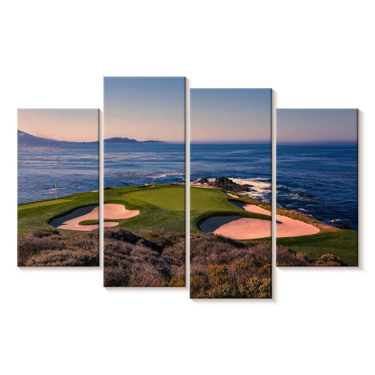 Elephant Stock Pebble Beach Golf Club Wall Art - Horizontal Multi Panel ...
