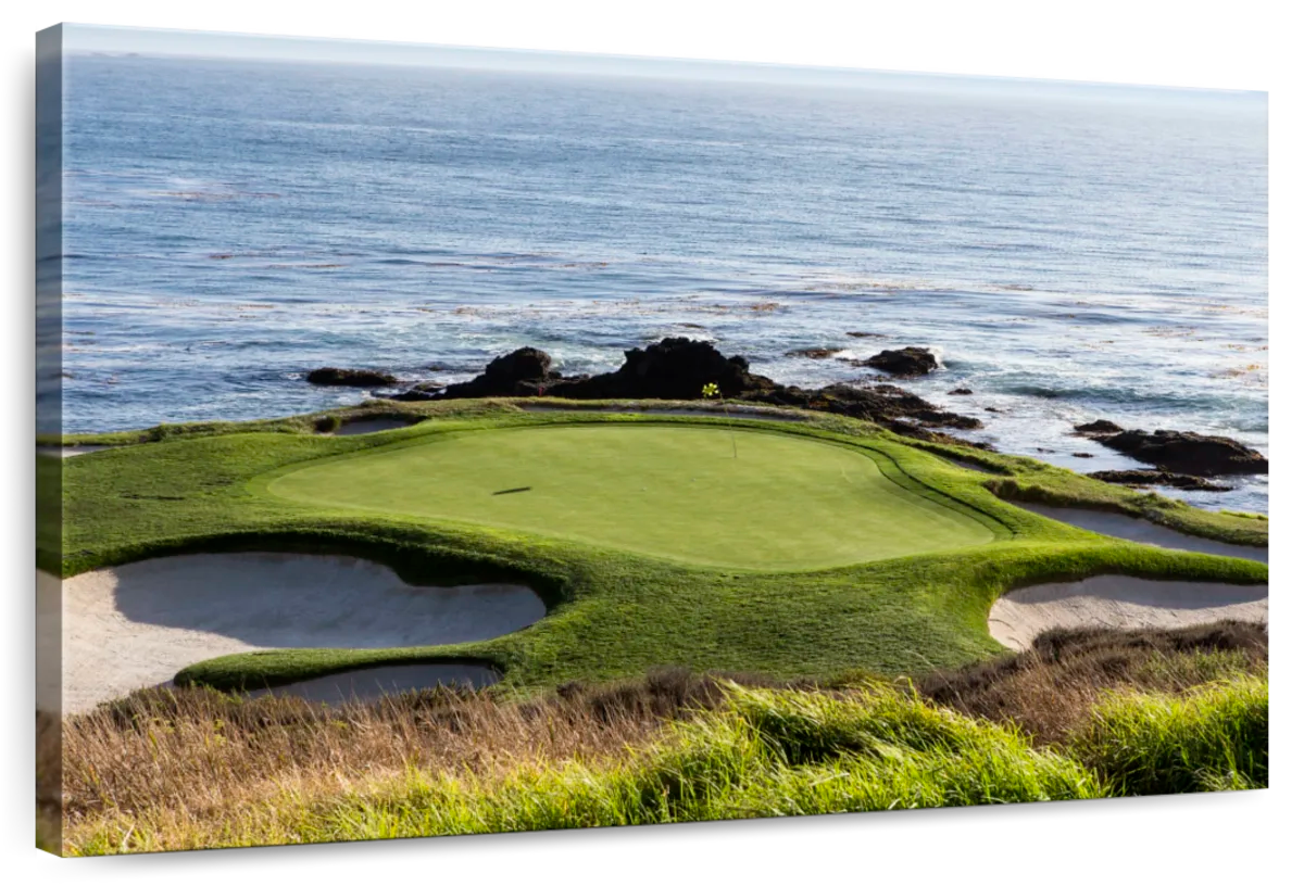 Elephant Stock Pebble Beach Golf Turf Wall Art - Horizontal Canvas Wall ...