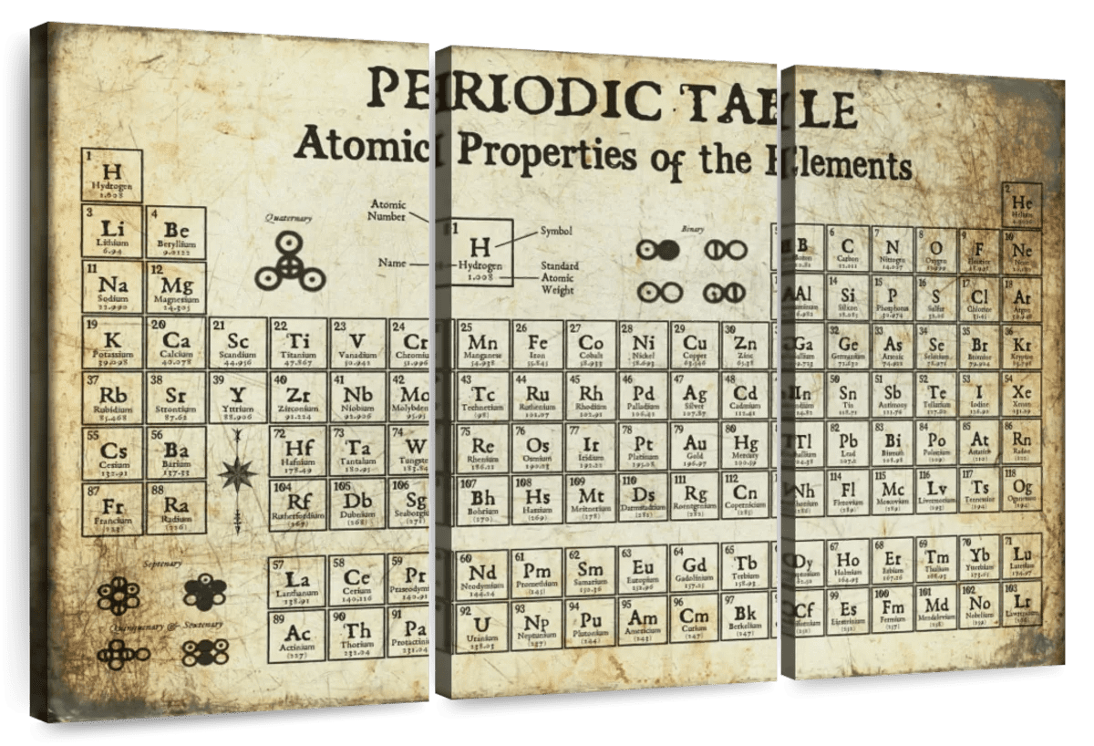 Elephant Stock Periodic Table I Wall Art - Horizontal Multi Panel ...