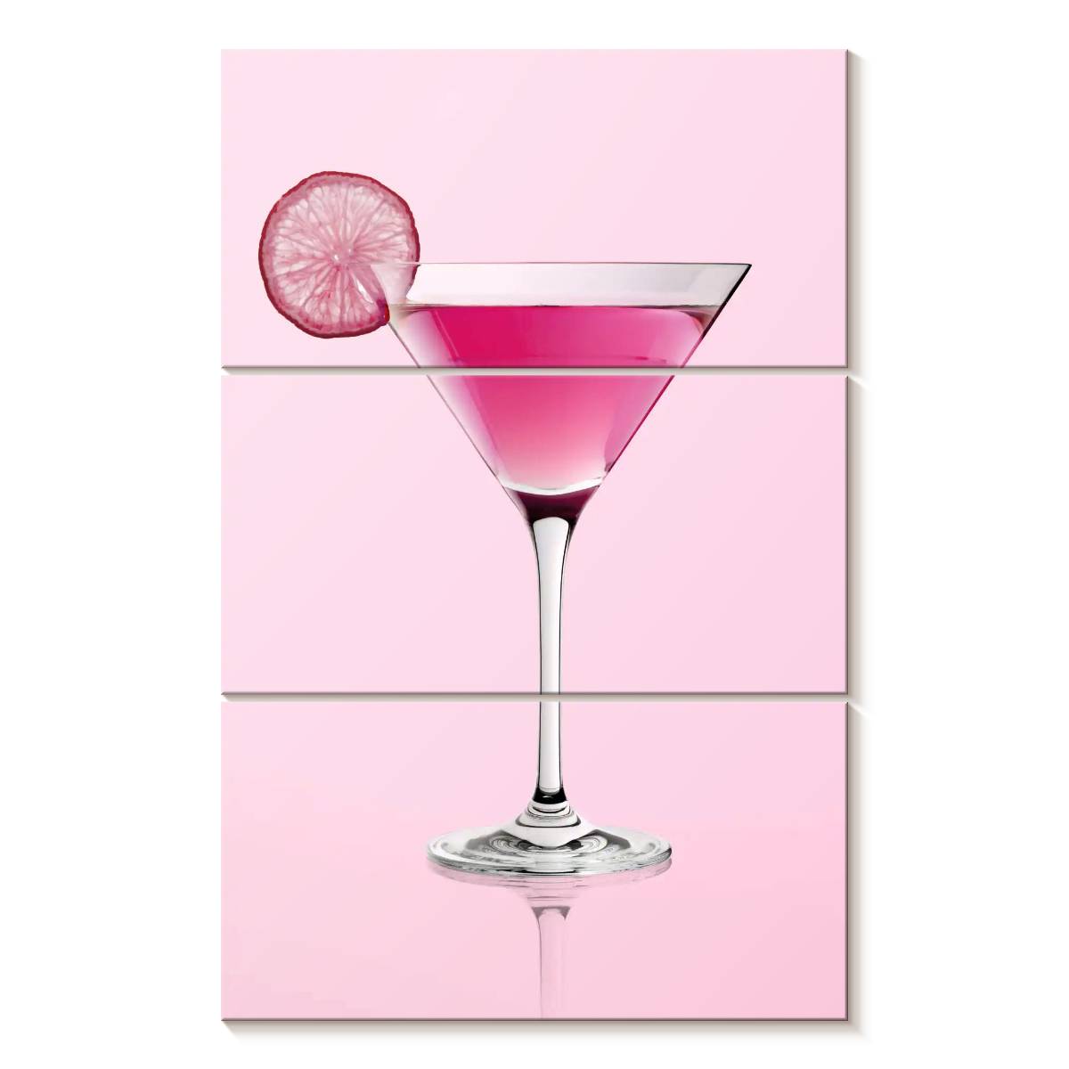 Elephant Stock Pink Martini Wall Art - Vertical Multi Panel Canvas ...