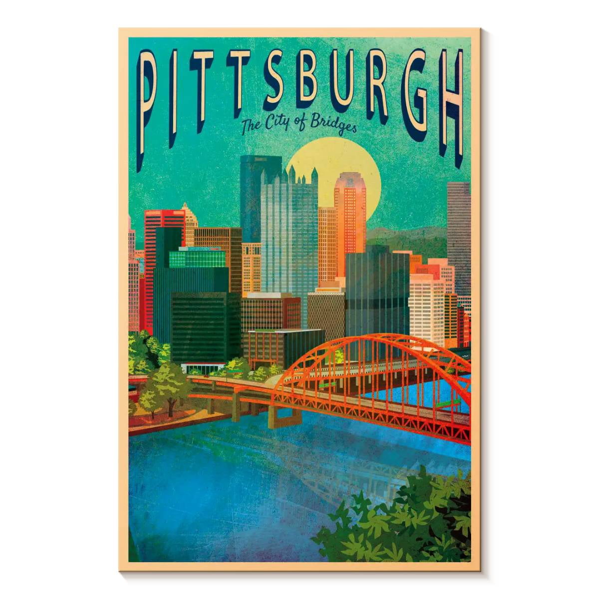 Elephant Stock Pittsburgh The City Of Bridges Wall Art - Vertical ...