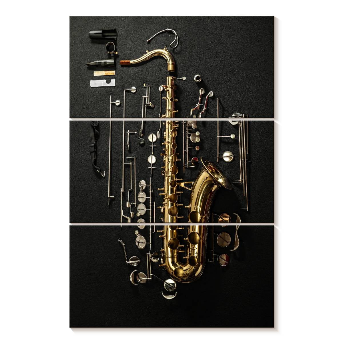 Elephant Stock Play The Saxophone Wall Art - Vertical Multi Panel ...