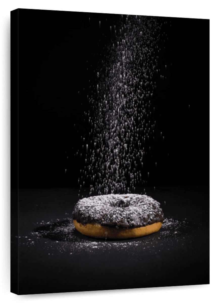 Elephant Stock Powdered Chocolate Donut Wall Art - Vertical Canvas Wall ...