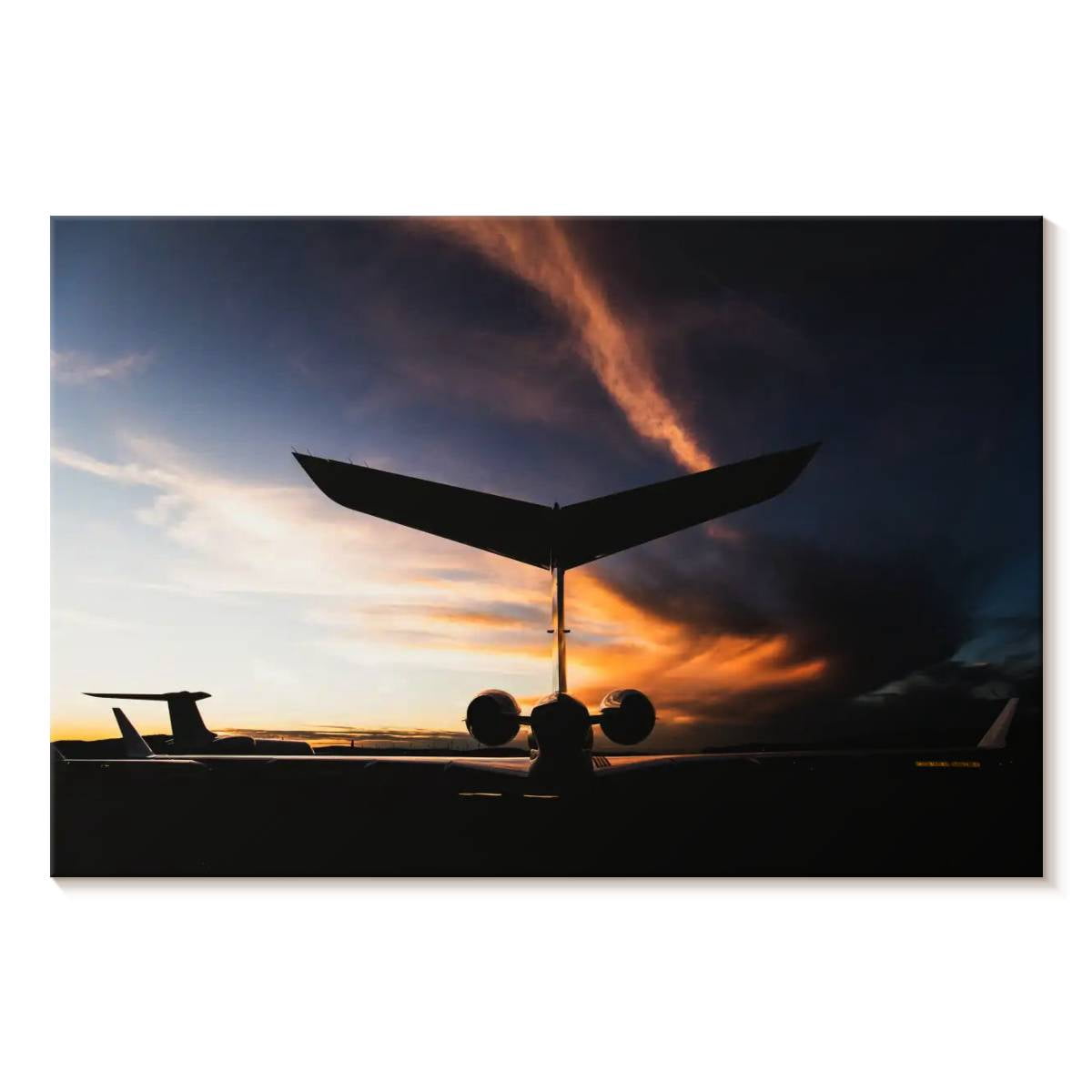 Elephant Stock Private Jet Silhouette Wall Art - Horizontal Canvas Wall ...