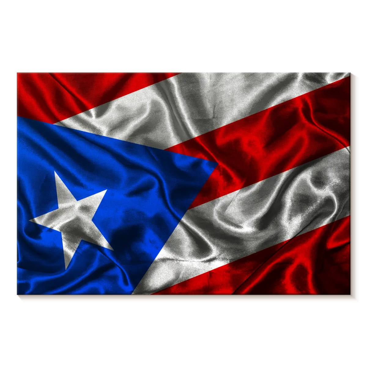 Elephant Stock Puerto Rico Flag Wall Art - Horizontal Canvas Wall Art ...