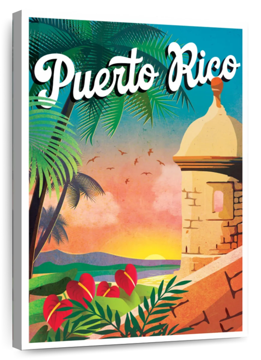 Elephant Stock Puerto Rico Tourism Vintage Poster Wall Art - Vertical ...