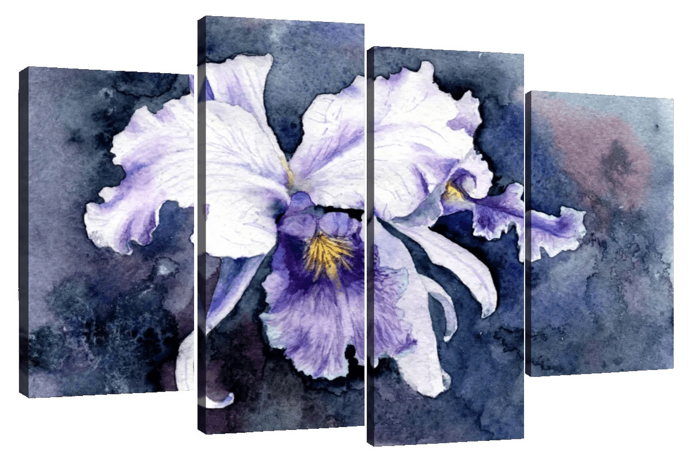 Elephant Stock Purple Iris Wall Art - Horizontal Multi Panel Canvas ...