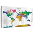 Elephant Stock Push Pin Travel Map World Ii Wall Art - Map Canvas Canvas - 39" x 26" - Walmart.com