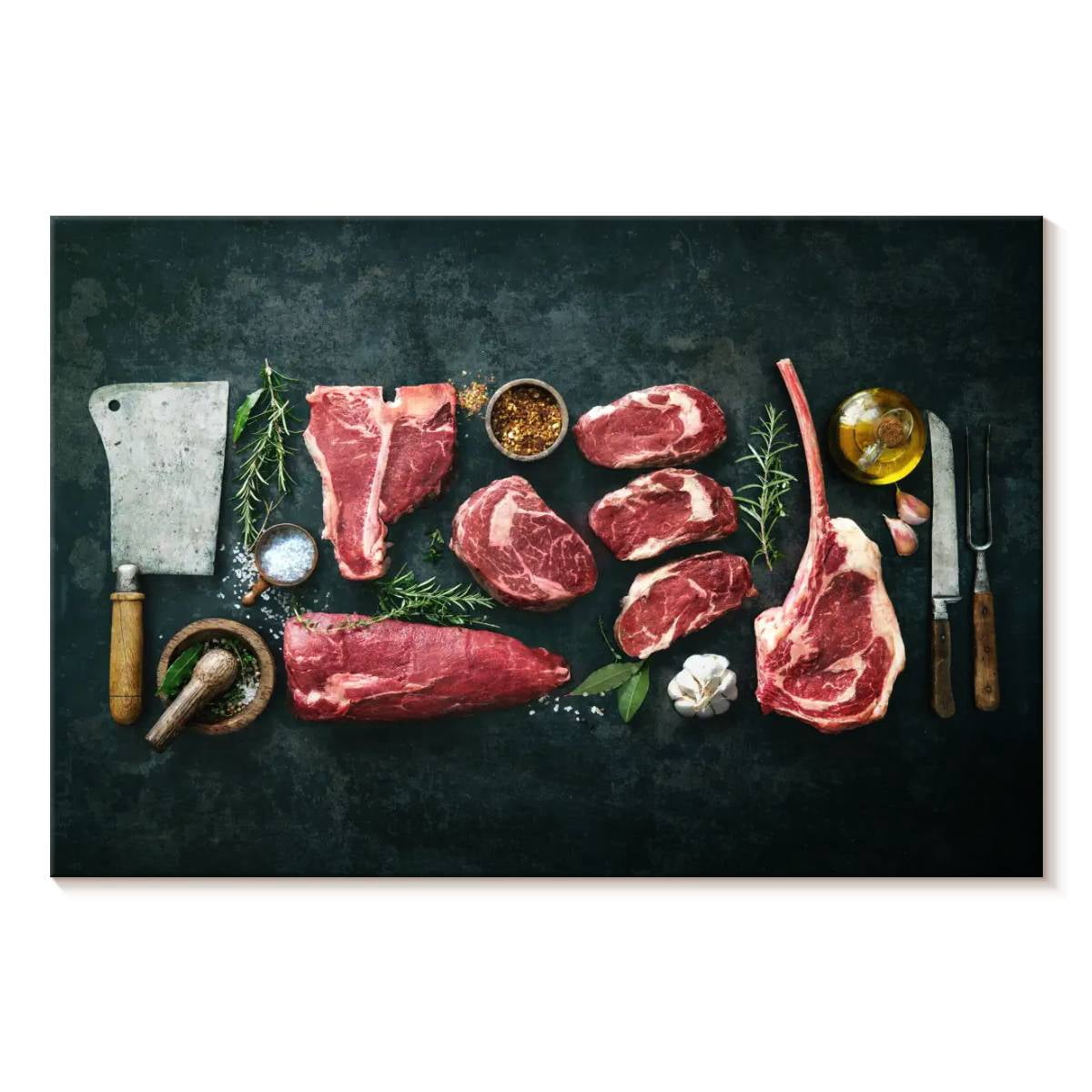 Elephant Stock Raw Steak Cuts Wall Art - Horizontal Canvas Wall Art ...