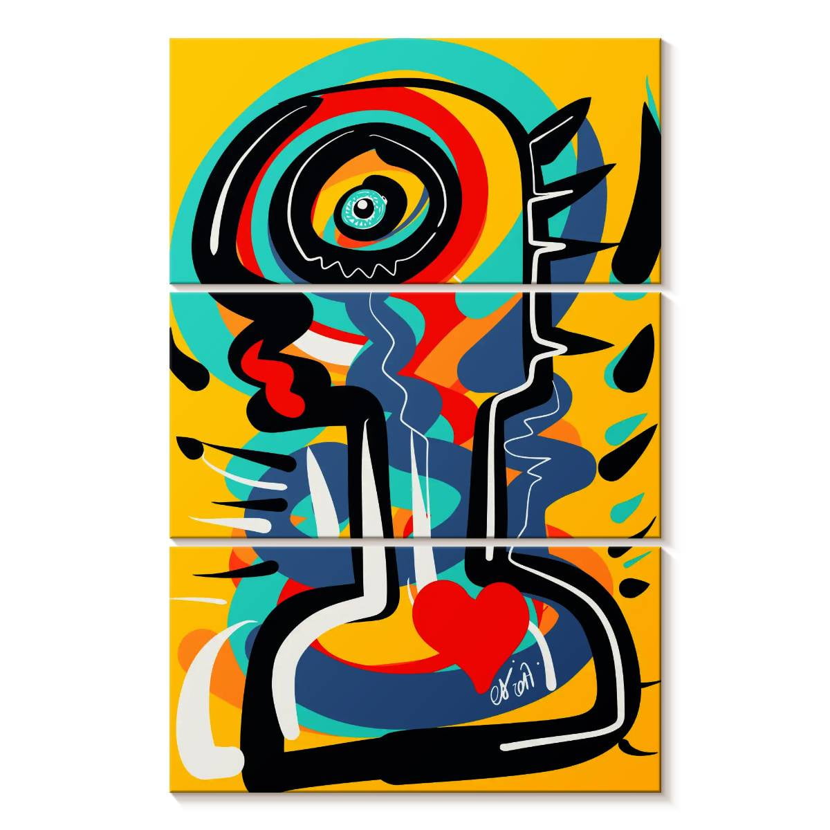 Elephant Stock Red African Heart In The Sun Wall Art - Vertical Multi ...