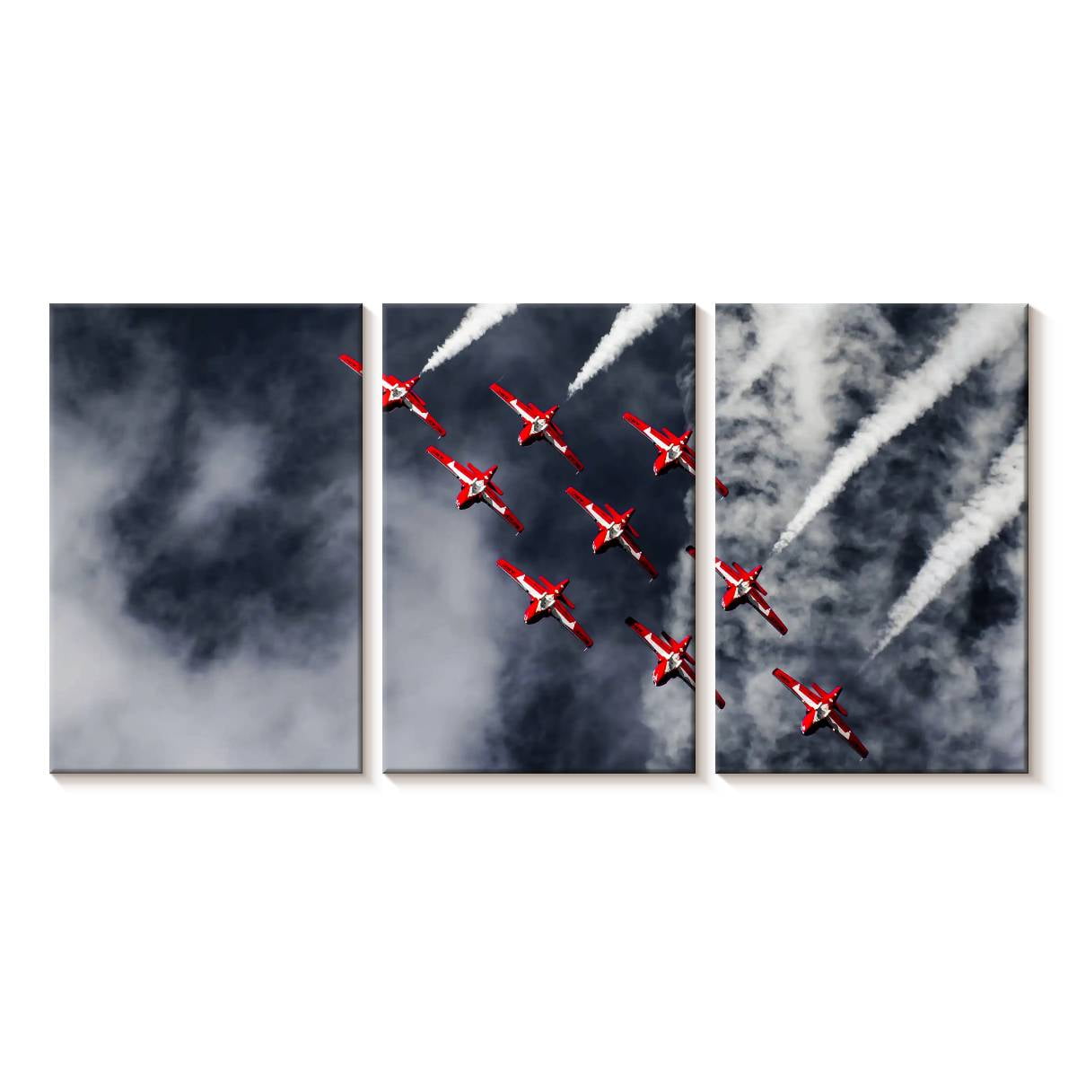 Elephant Stock Red Epic Airplanes Wall Art - Horizontal Multi Panel ...