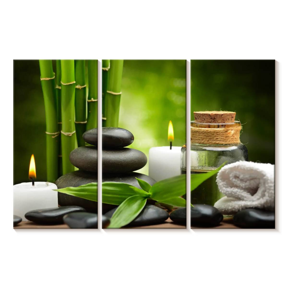 Elephant Stock Relaxing Bamboo Spa Wall Art - Horizontal Multi Panel ...
