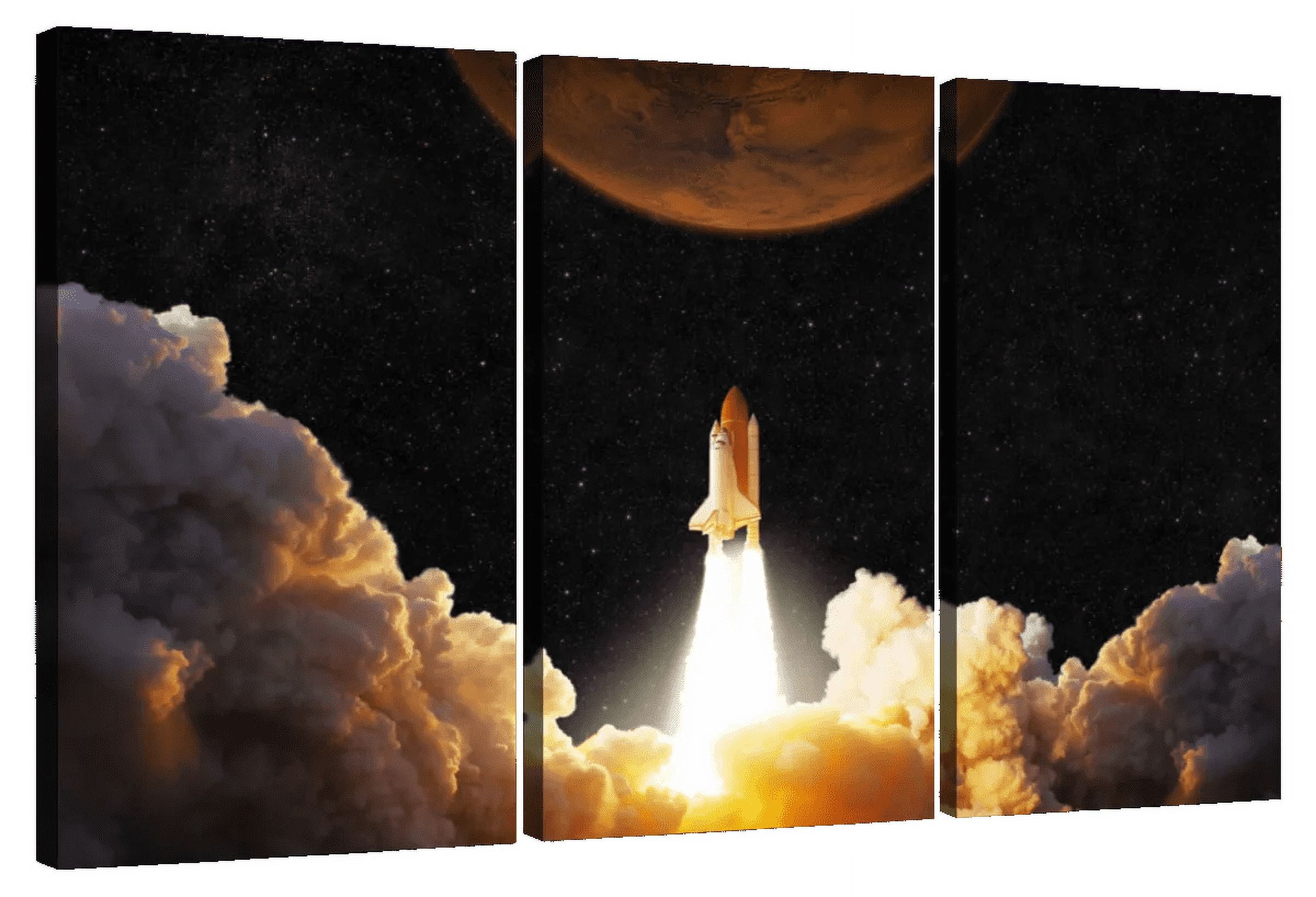 Elephant Stock Rocket Launch Wall Art - Horizontal Multi Panel Canvas ...