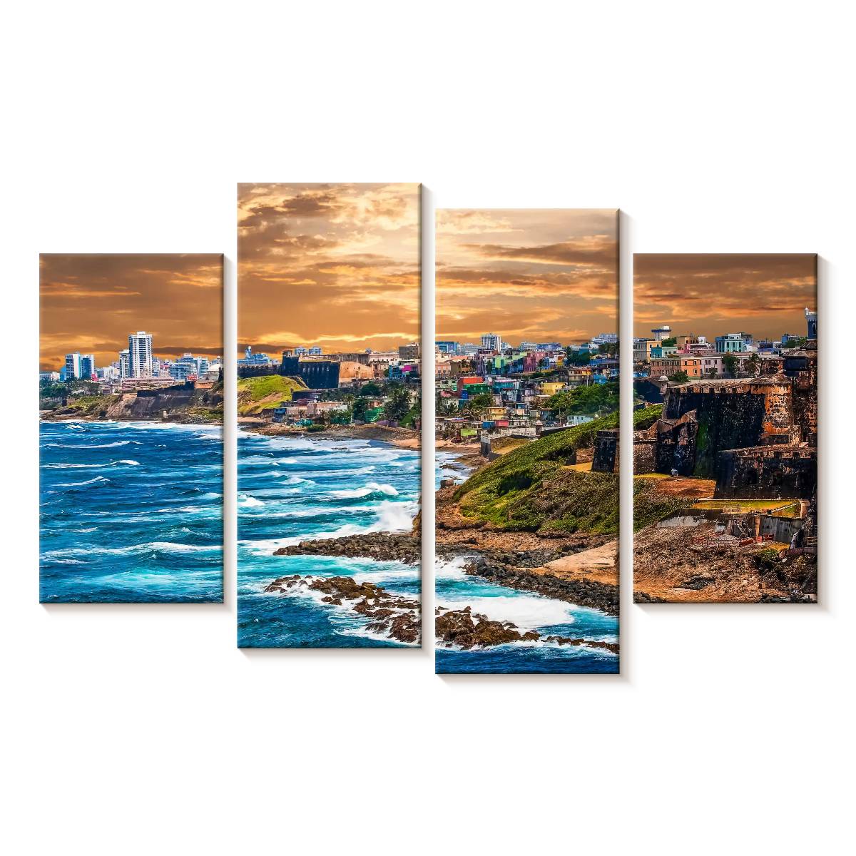 Elephant Stock Rocky Puerto Rican Coast Wall Art - Horizontal Multi ...