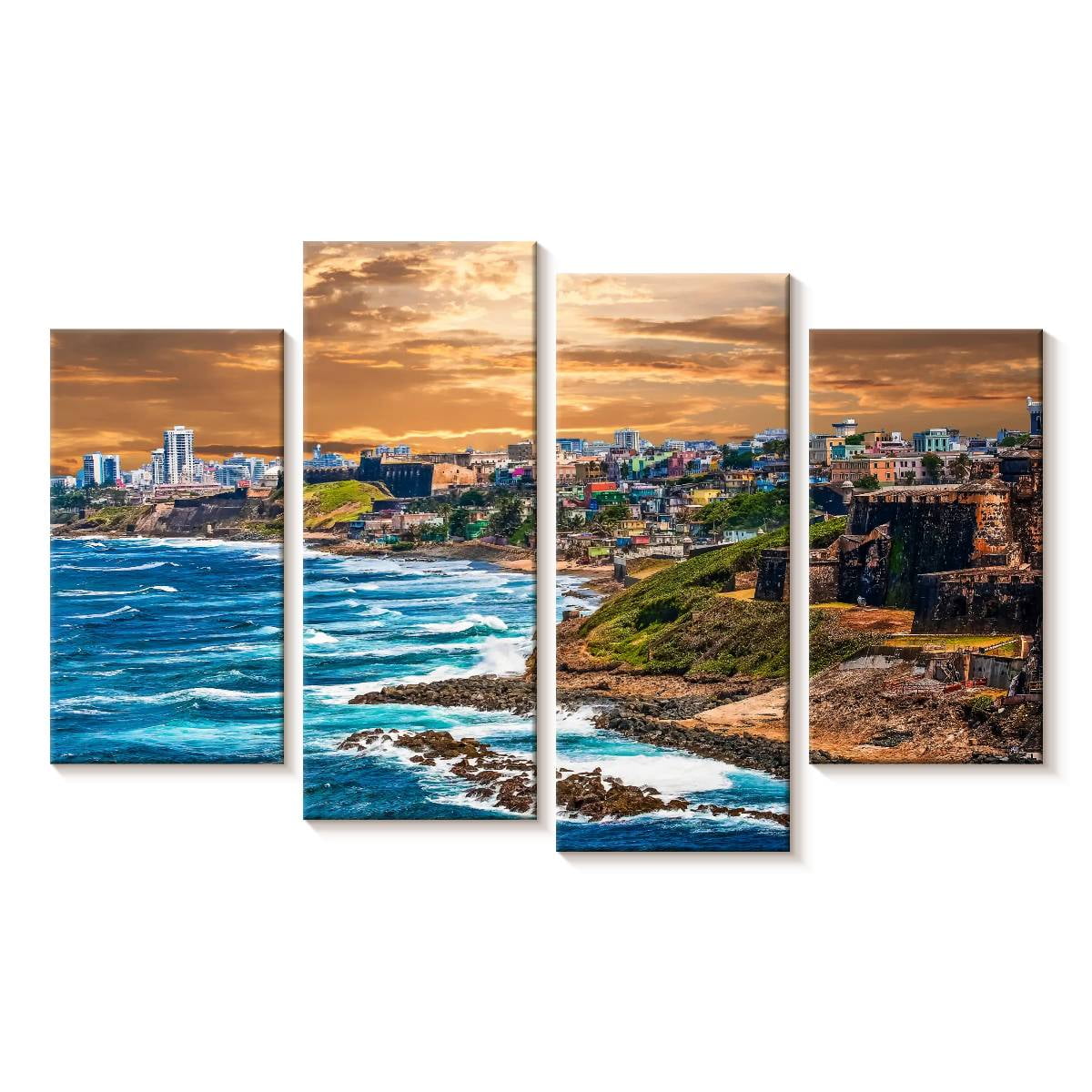 Elephant Stock Rocky Puerto Rican Coast Wall Art - Horizontal Multi ...