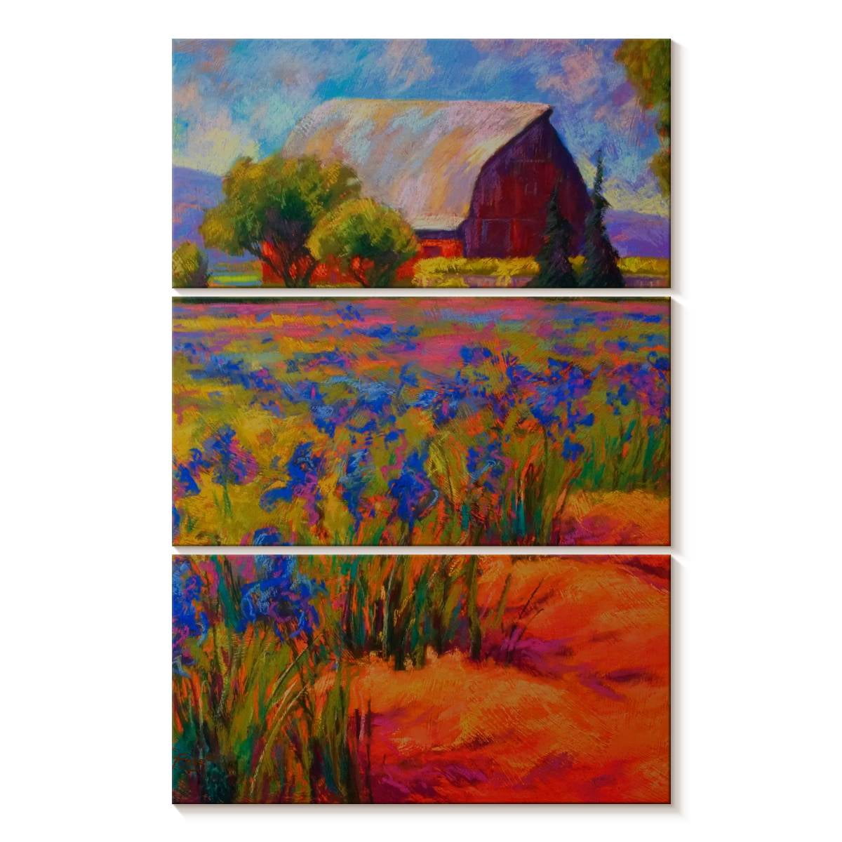 Elephant Stock Rural Iris Field I Wall Art - Vertical Multi Panel ...