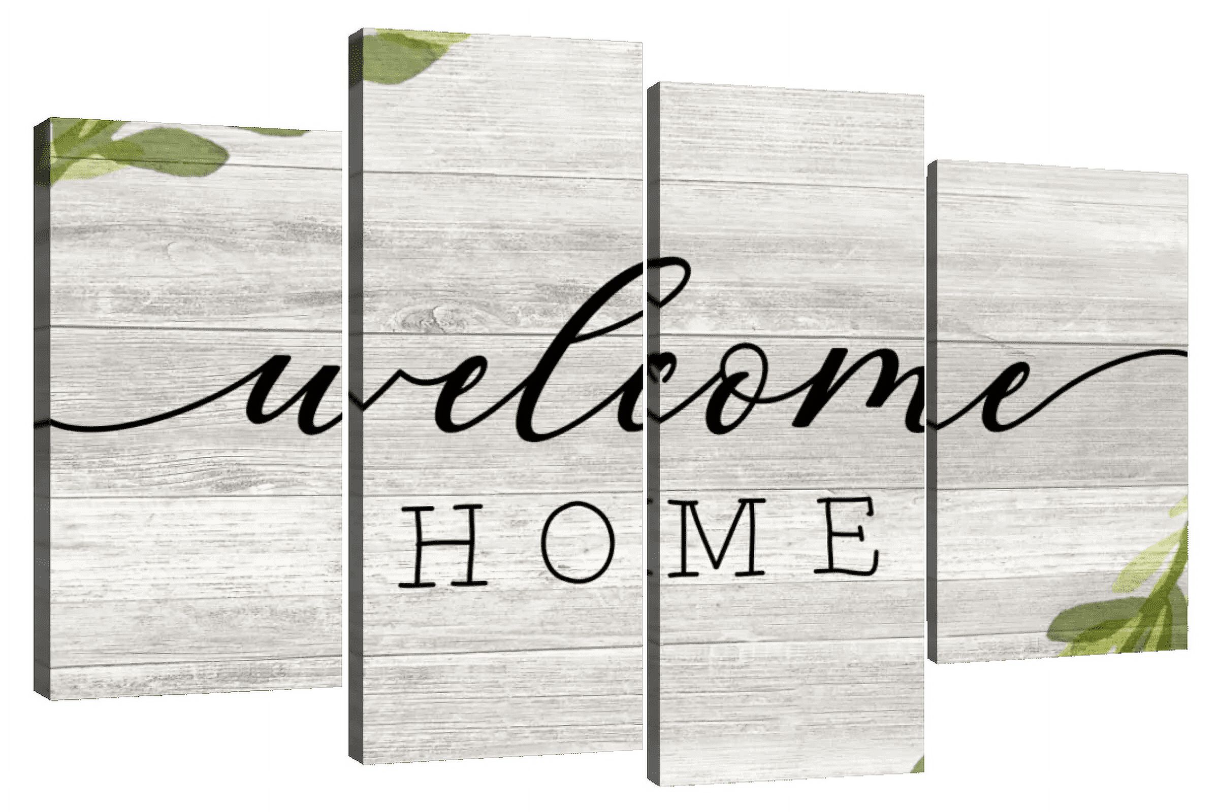 Elephant Stock Rustic Welcome Home Wall Sign Wall Art - Horizontal ...