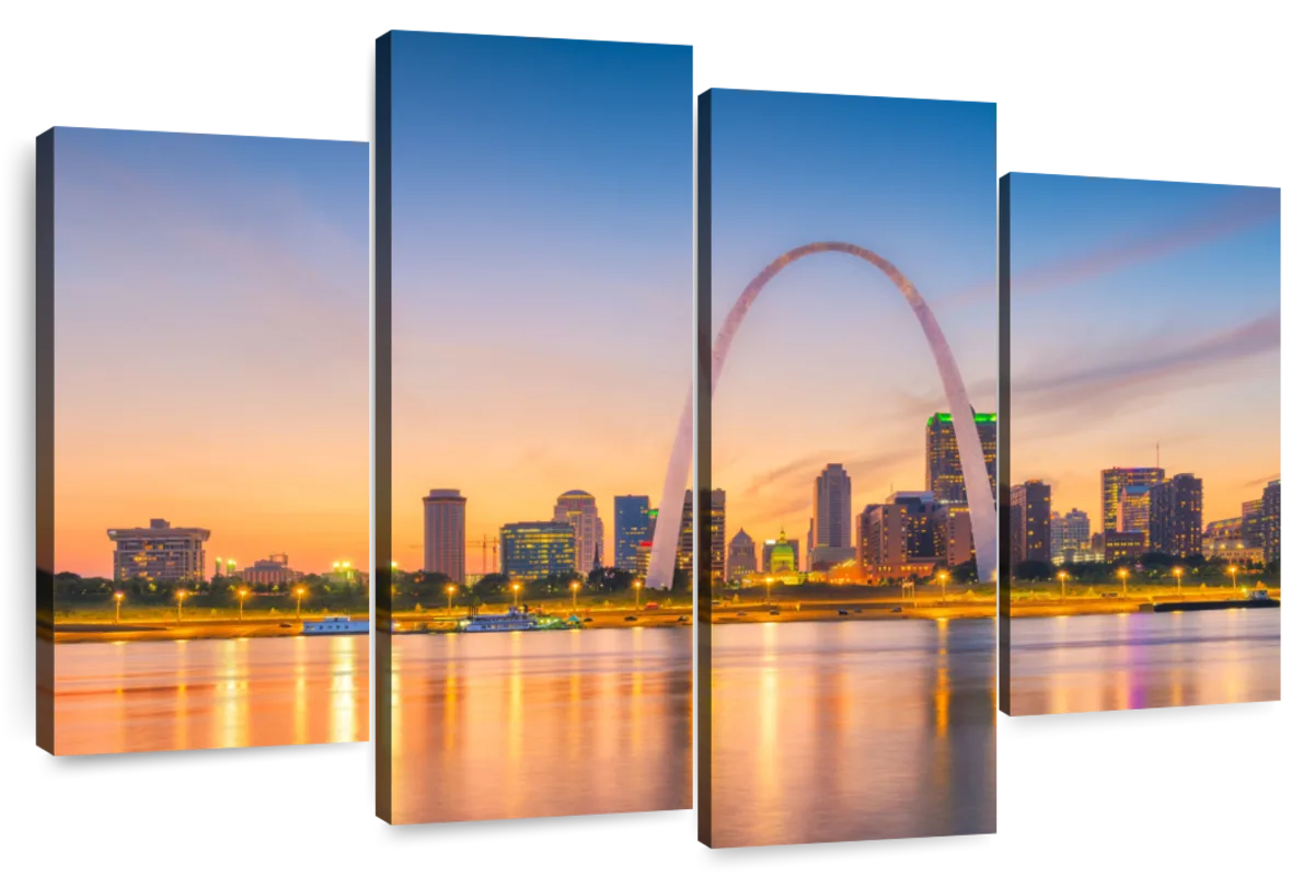 Elephant Stock Saint Louis Gateway Arch Wall Art - Horizontal Multi ...