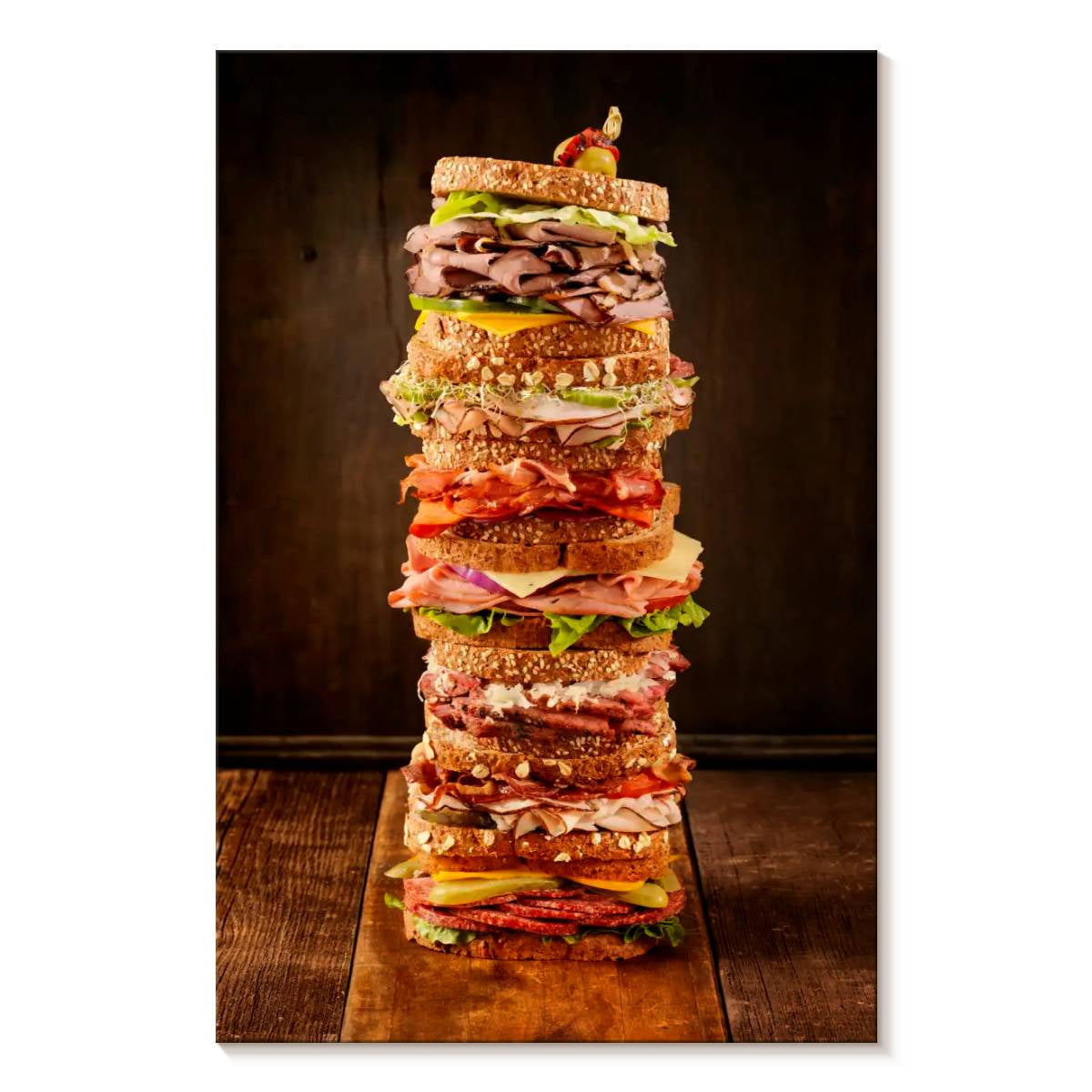 Elephant Stock Sandwich Stack Wall Art - Vertical Canvas Wall Art ...