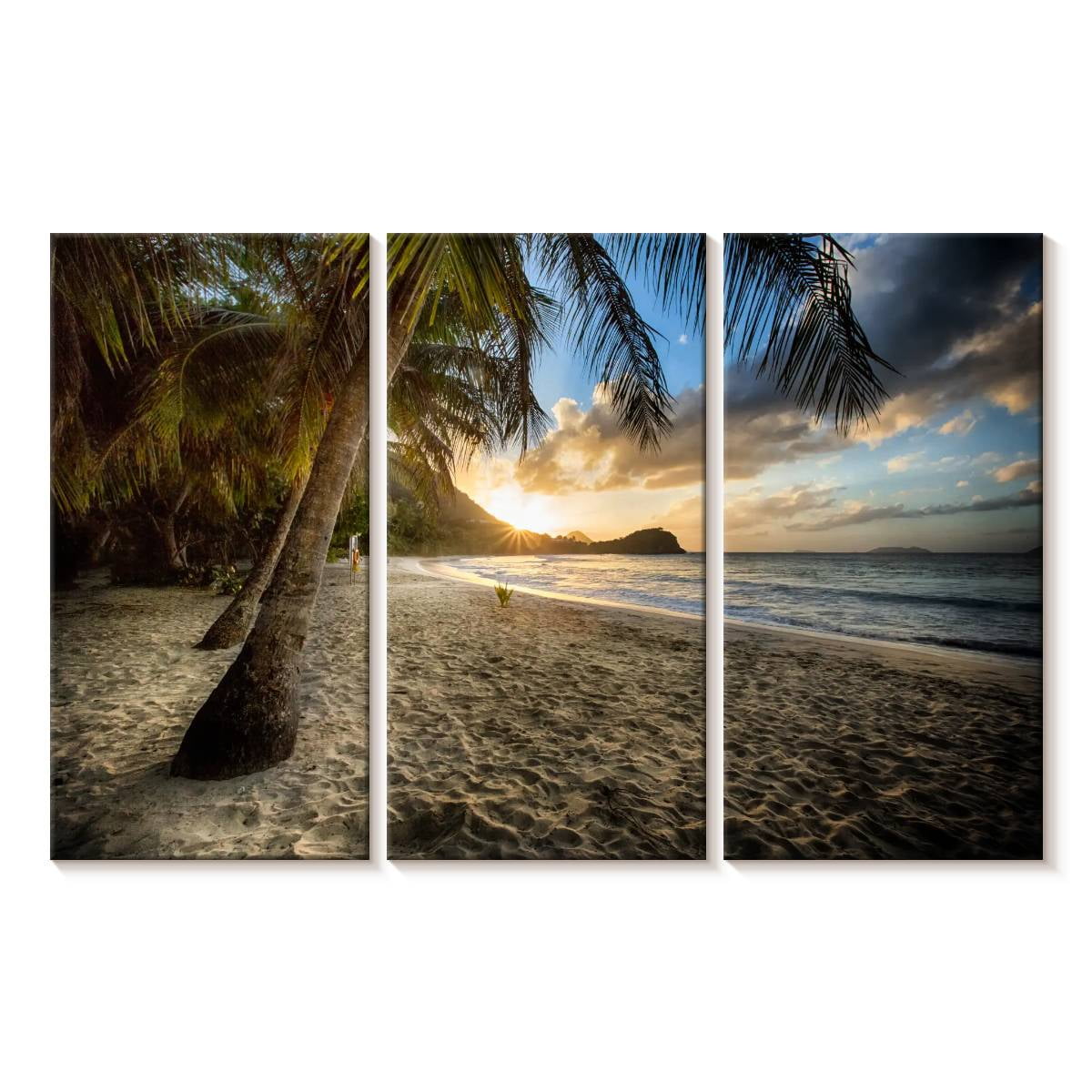 Elephant Stock Scenic Caribbean Coast Wall Art - Horizontal Multi Panel ...