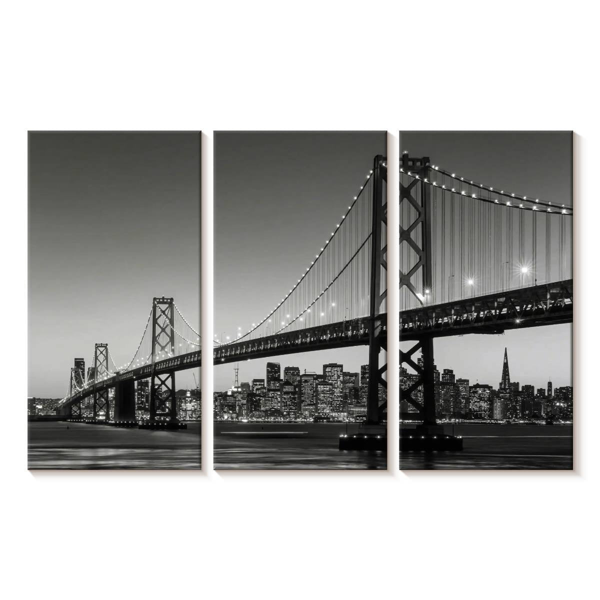 Elephant Stock Sf Bay Bridge Black And White Wall Art - Horizontal ...