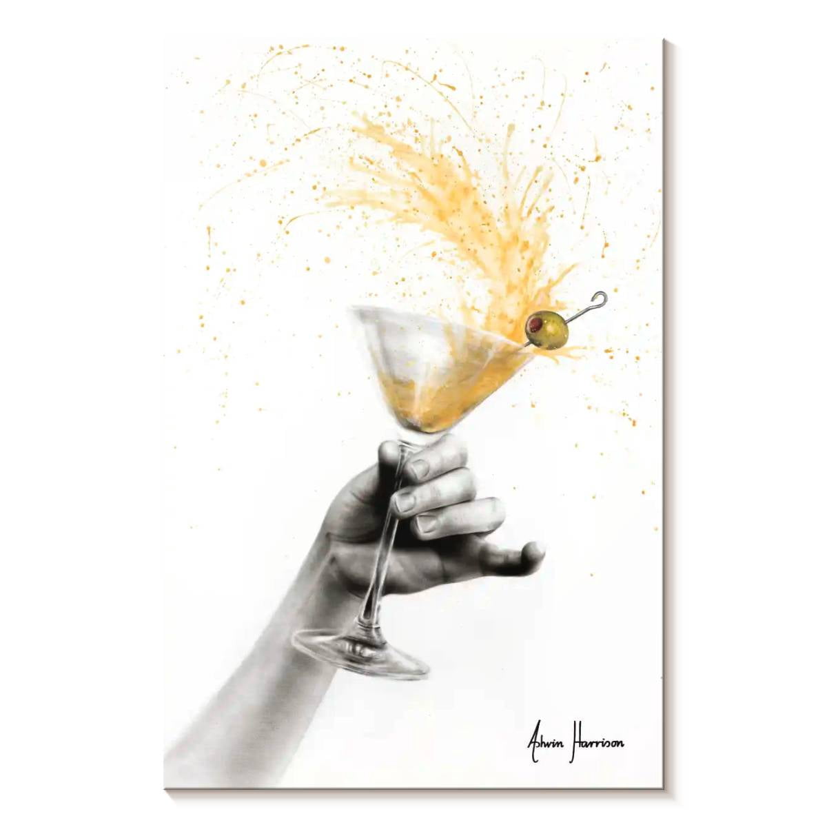 Elephant Stock Shaken Martini Wall Art - Vertical Canvas Wall Art ...