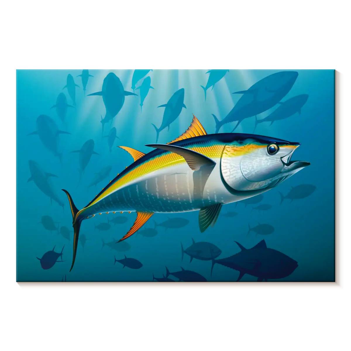 Elephant Stock Shoal Of Yellowfin Tuna Wall Art - Horizontal Canvas ...