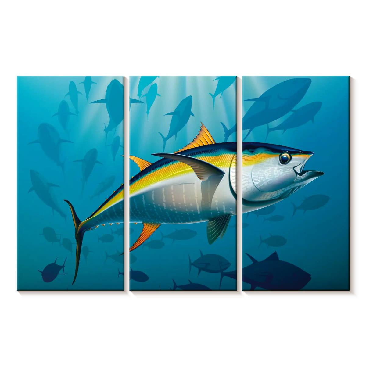 Elephant Stock Shoal Of Yellowfin Tuna Wall Art - Horizontal Multi ...