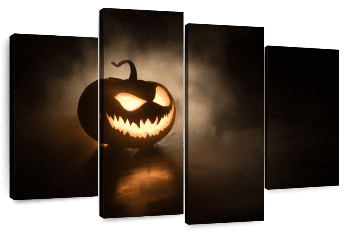 Elephant Stock Sinister Jack O Lantern Wall Art - Horizontal Multi ...