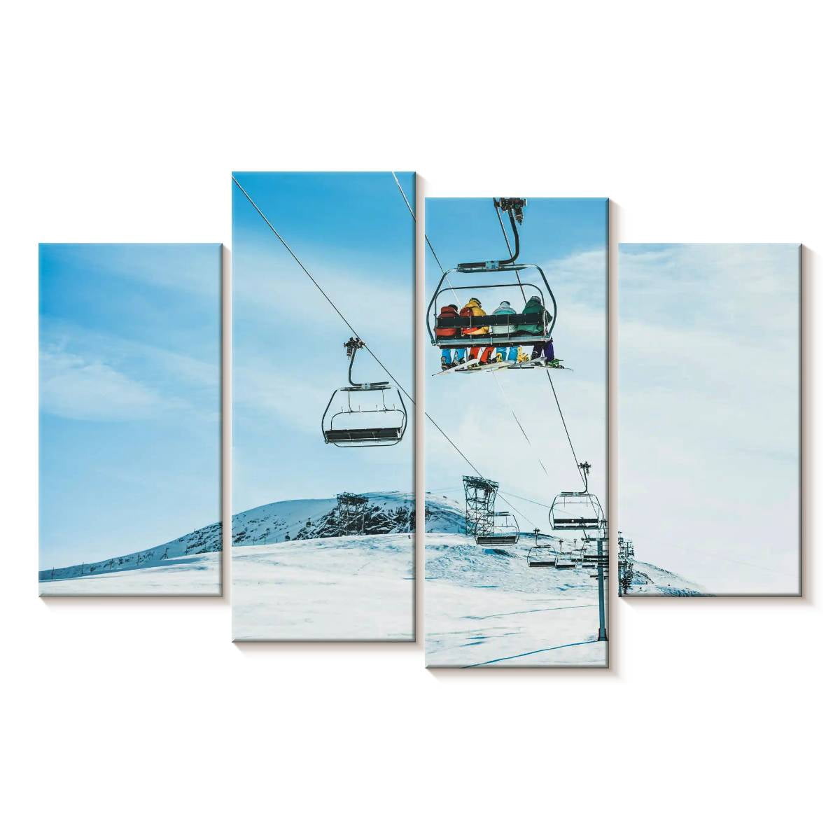 Elephant Stock Ski Resort Cable Car Wall Art - Horizontal Multi Panel ...