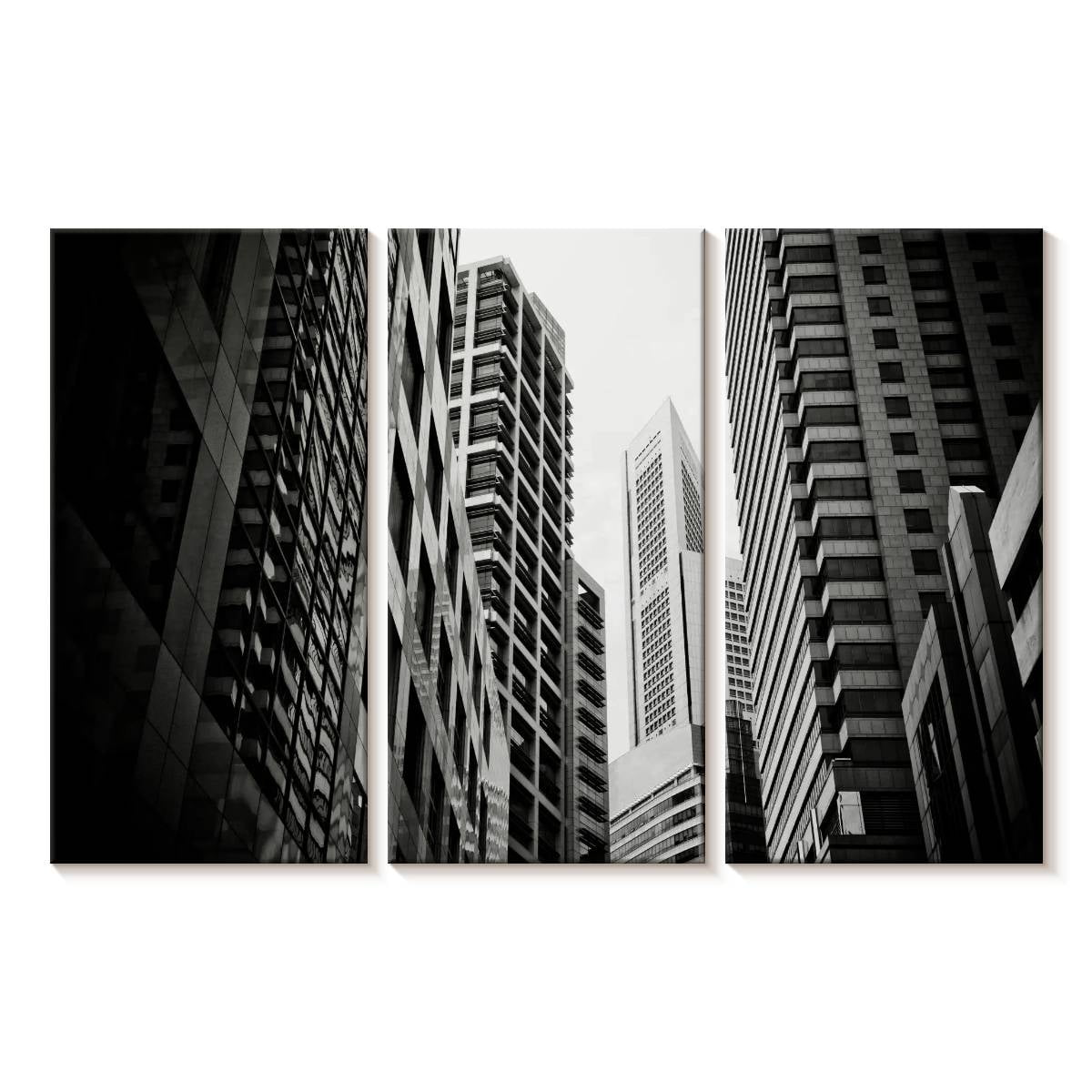 Elephant Stock Skyscraper Buildings Wall Art - Horizontal Multi Panel ...