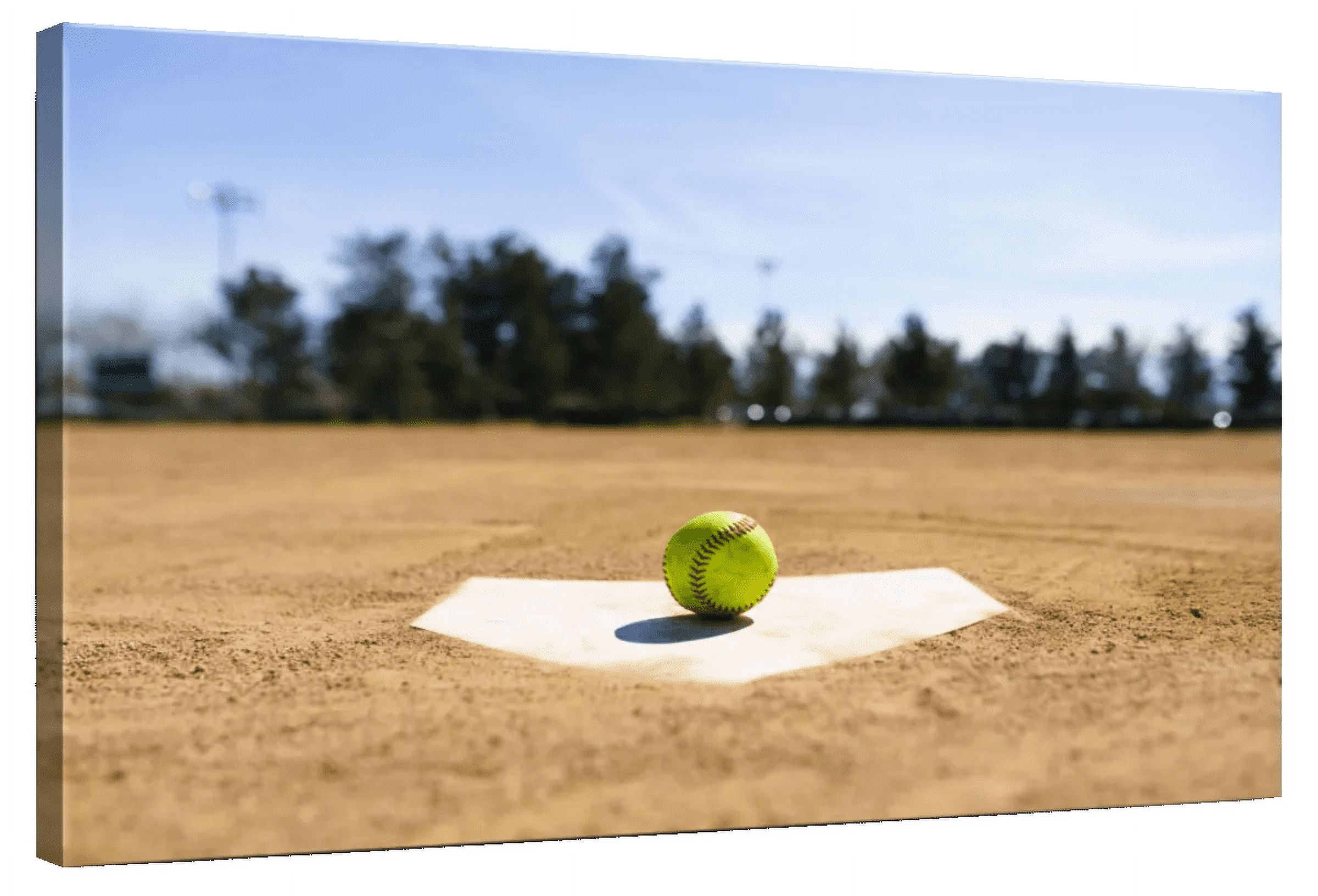 Elephant Stock Softball Base Wall Art - Horizontal Canvas Wall Art ...