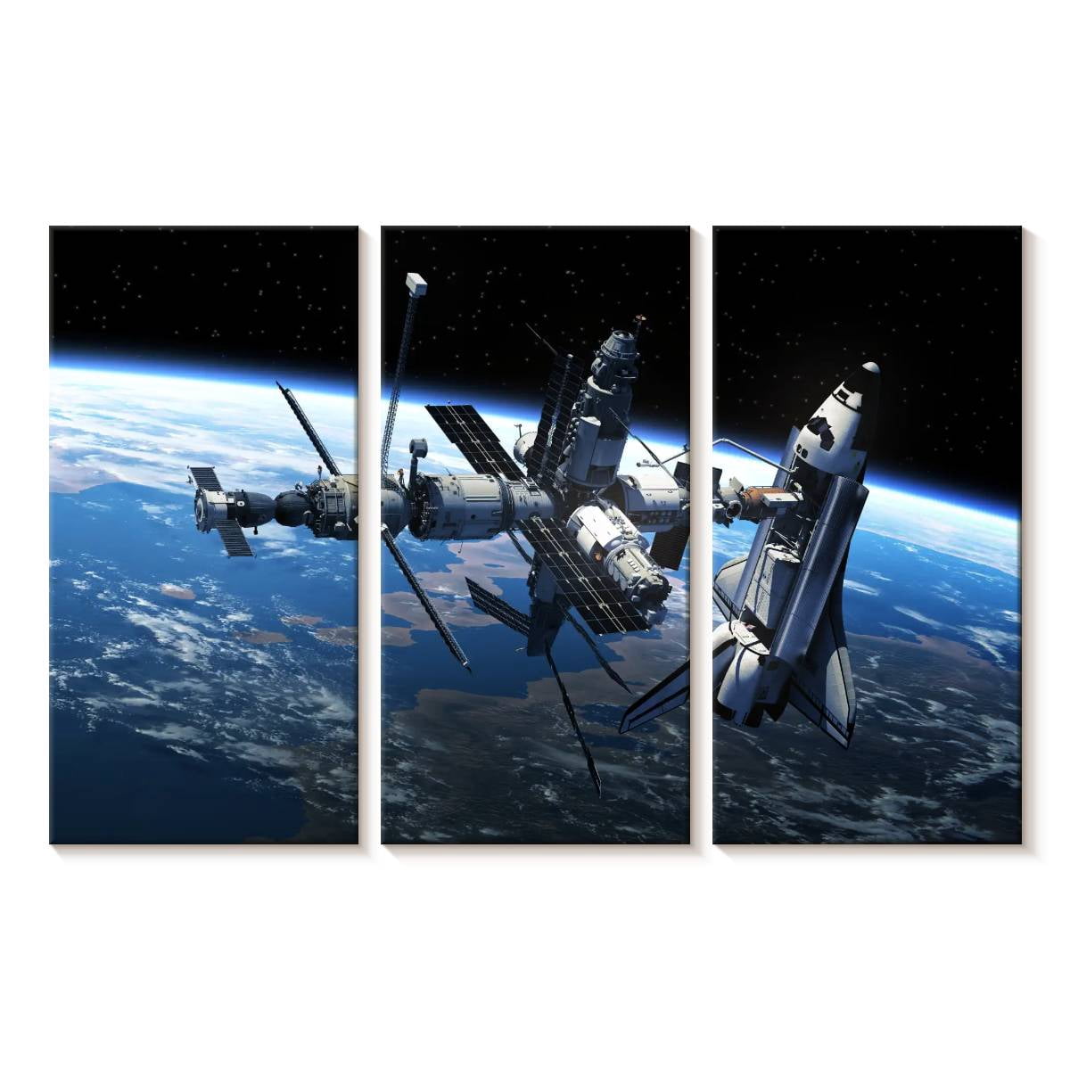 Elephant Stock Space Station Wall Art - Horizontal Multi Panel Canvas ...