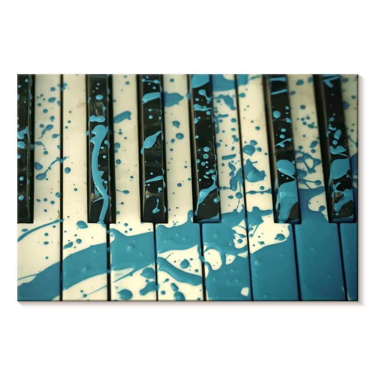 Elephant Stock Splattered Piano Keys Wall Art - Horizontal Canvas Wall ...