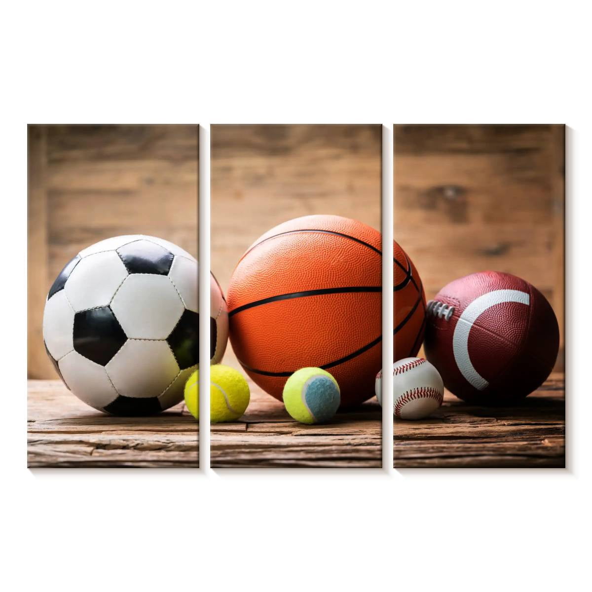 Elephant Stock Sports Balls Wall Art - Horizontal Multi Panel Canvas ...