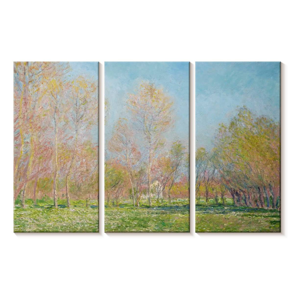 Elephant Stock Spring In Giverny 1890 Wall Art - Horizontal Multi Panel Canvas - Living Room ...